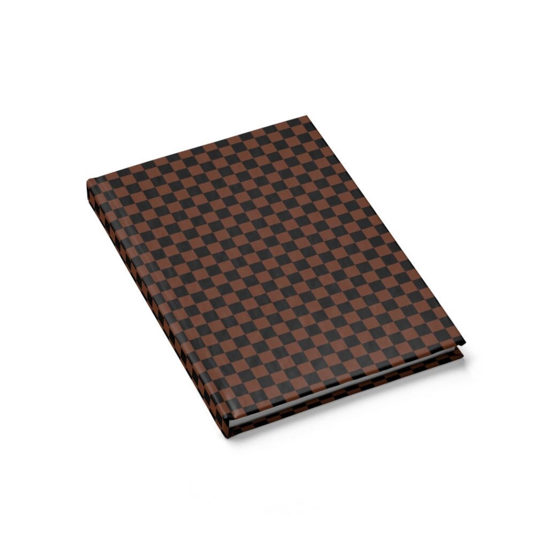Checkered Pattern Hardcover Notebook Journal Blank Pages, Checkerboard ...