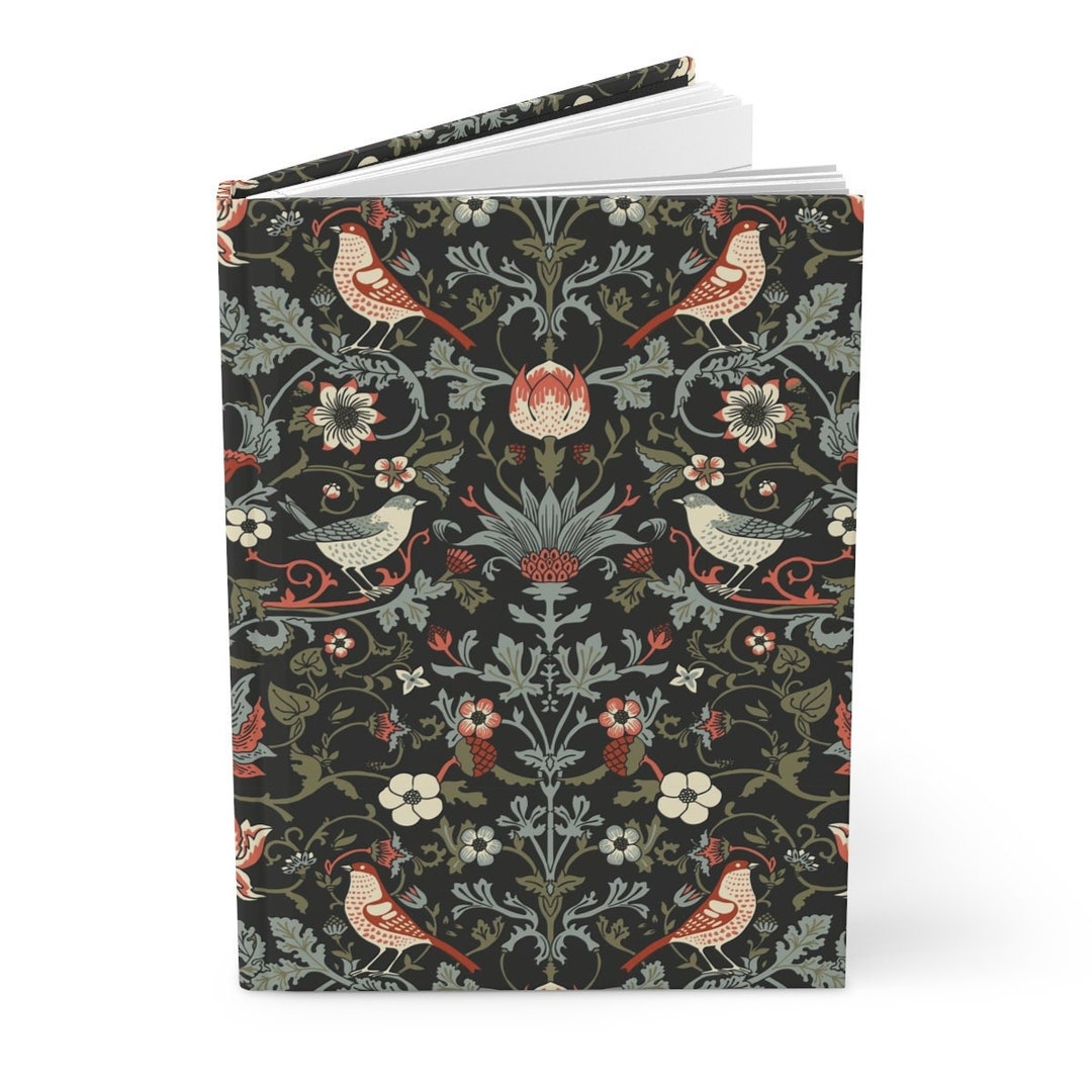 Enchanted Forest Vintage Flowers and Birds Hardcover Notebook - Etsy