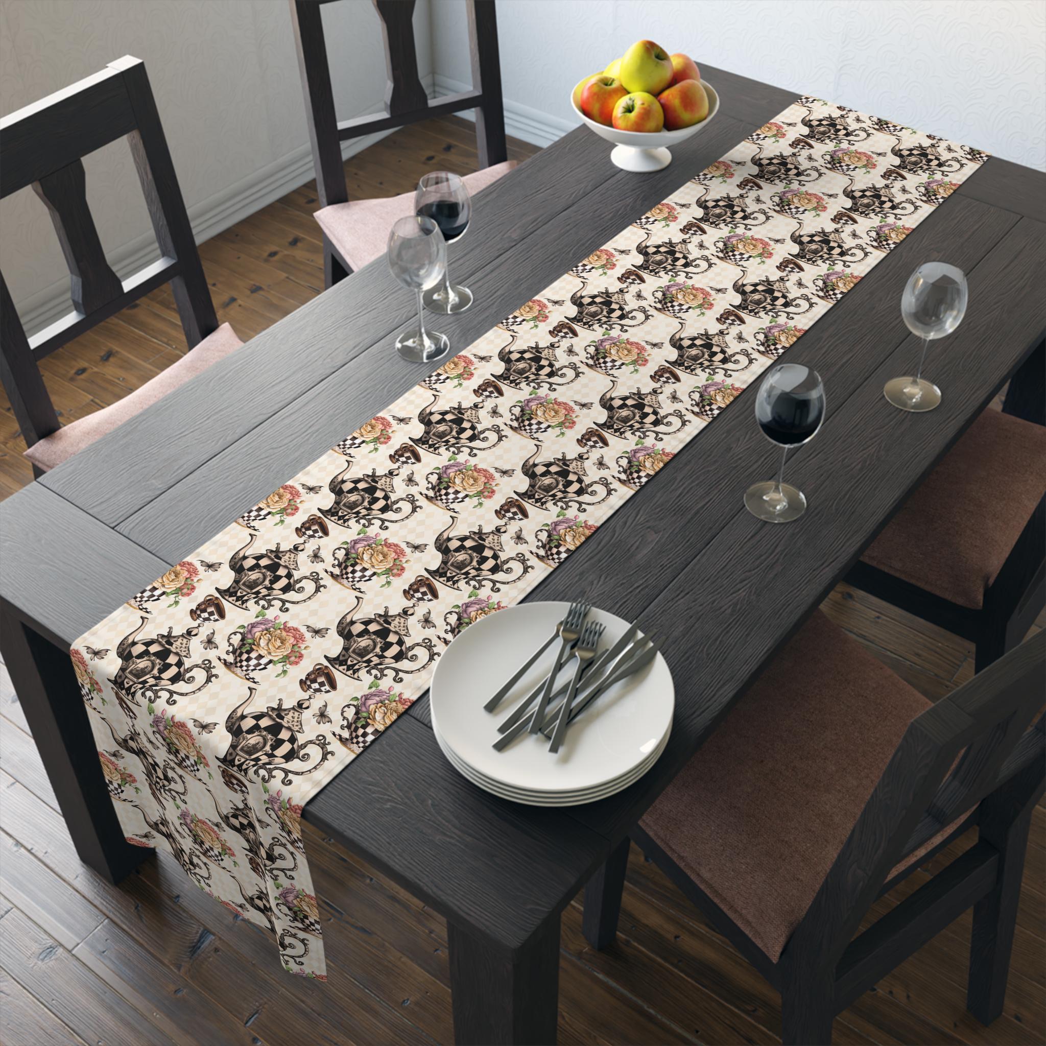 Alice's Adventures in Wonderland Table Runner, Whimsical Tea Party ...