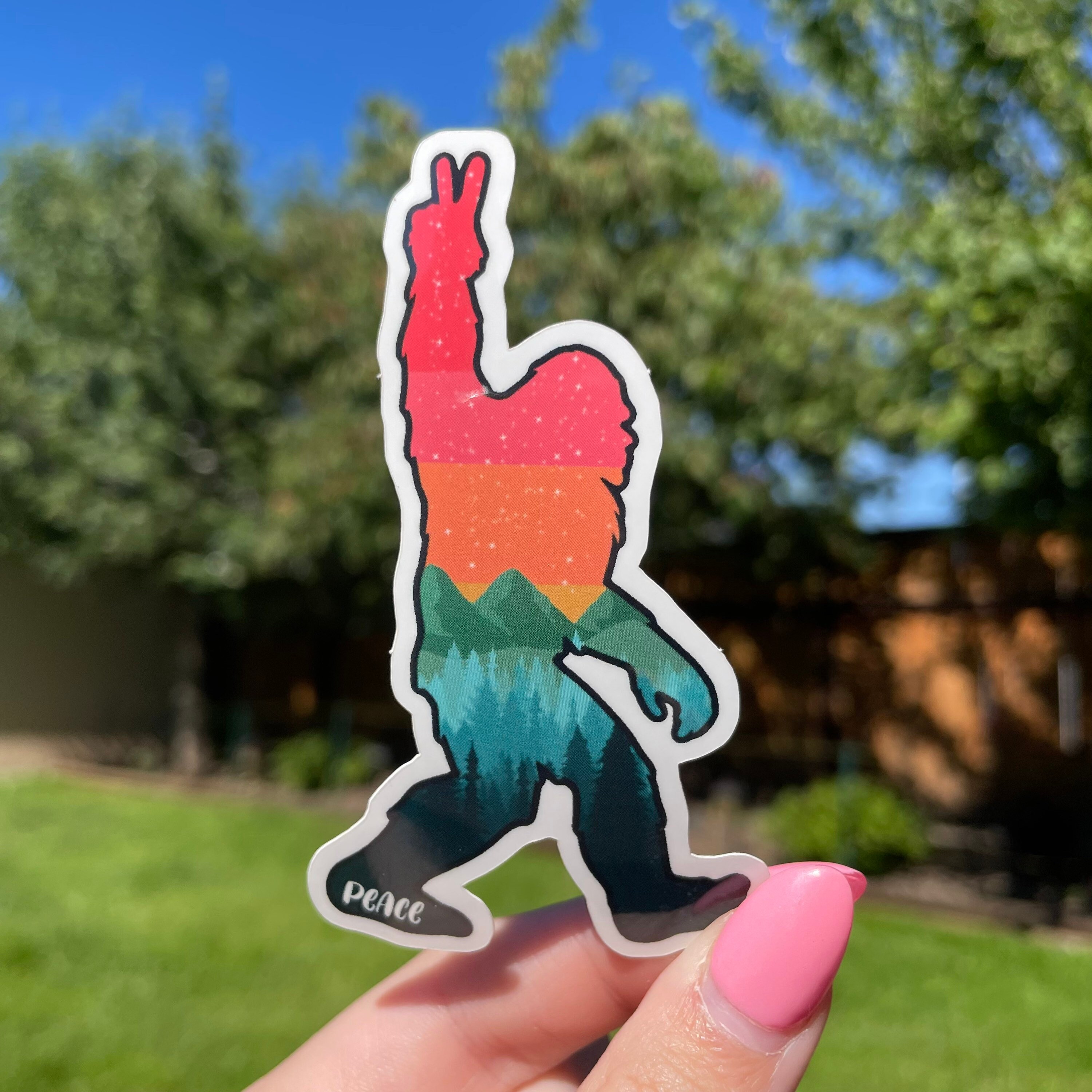 Sasquatch Sticker PNW Sticker Hiking Sticker Washington - Etsy