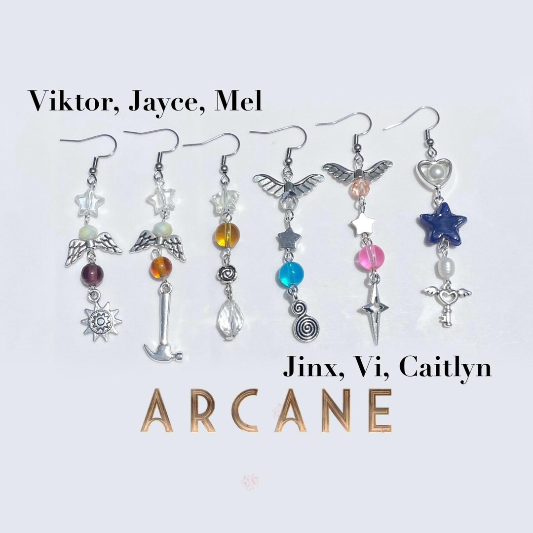 ARCANE EARRINGS / Jinx, Vi, Caitlyn, Jayce, Viktor, Mel / League of ...