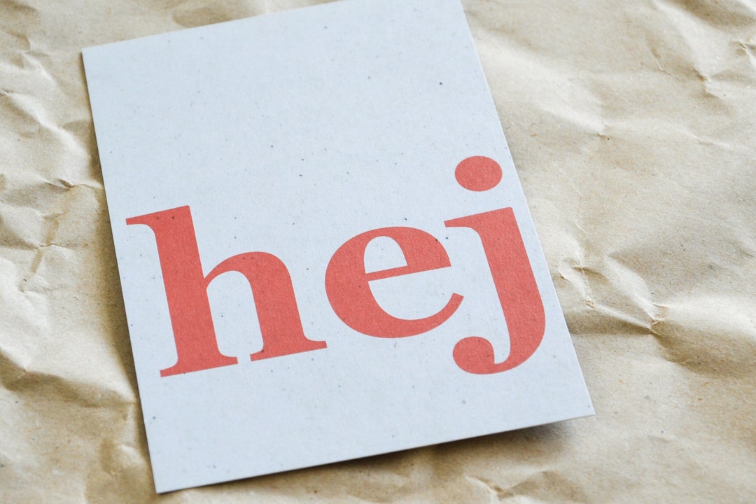 Postcard hej Exclusive Greeting Card for Every Occasion - Etsy Singapore