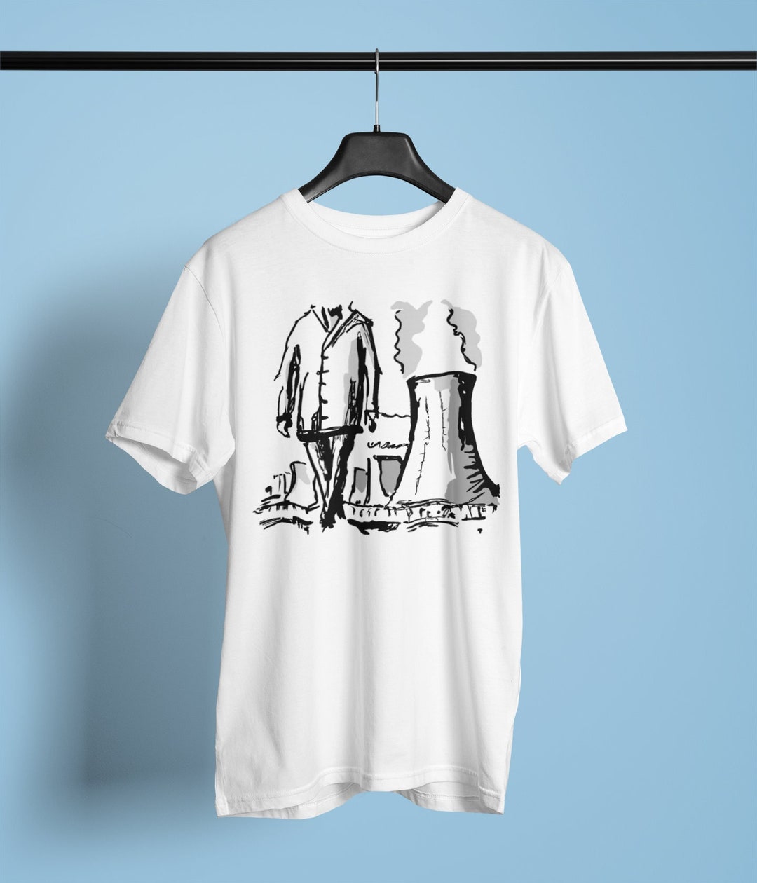 Nuclear Power Plant Sketch Shirt, Nuclear Shirt, Art Shirt, Nuclear Art ...