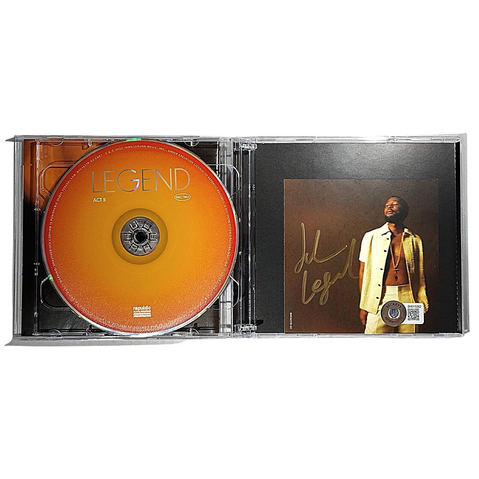 John Legend Autographed Signed Self Titled CD Cover Insert Beckett ...