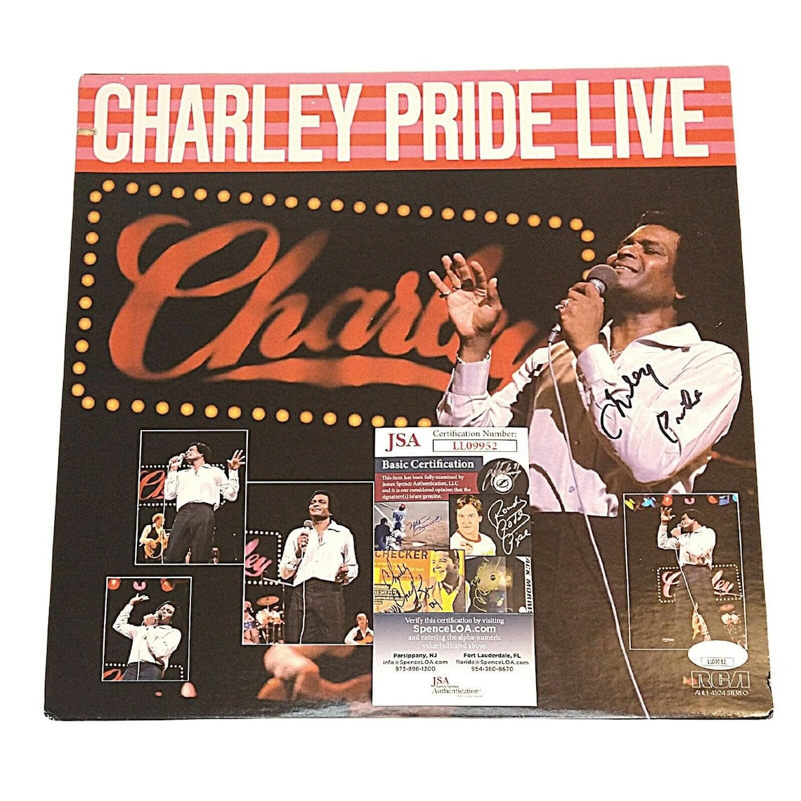Charley Pride Autographed Charley Pride Live Vinyl Record Album Cover ...