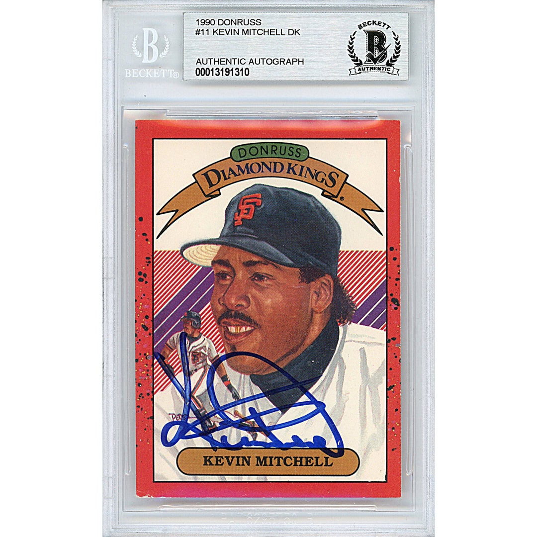 Kevin Mitchell Signed SF Giants 1990 Diamond Kings Baseball Card ...