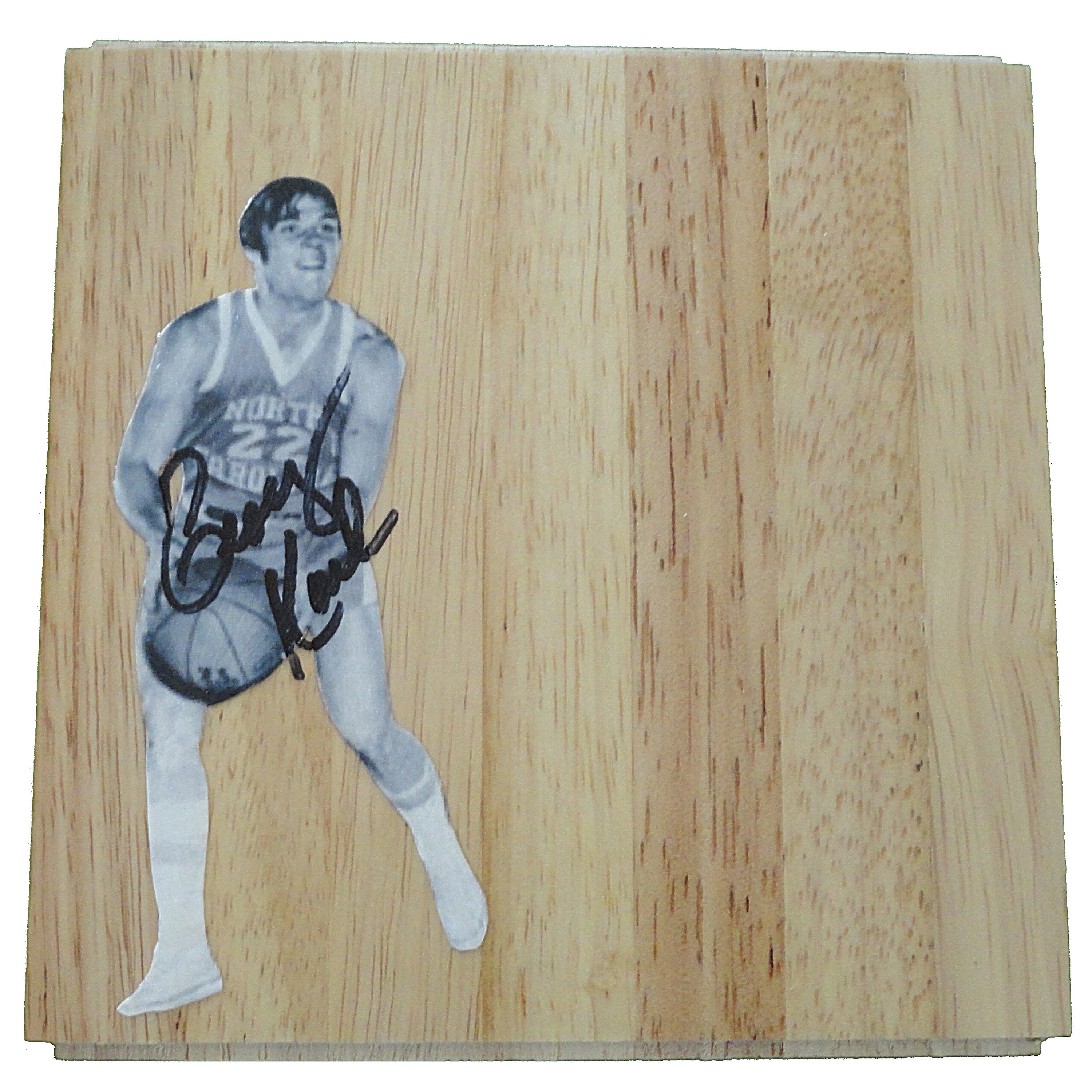 George Karl UNC Tarheels Signed Autographed Basketball Floor Floorboard ...