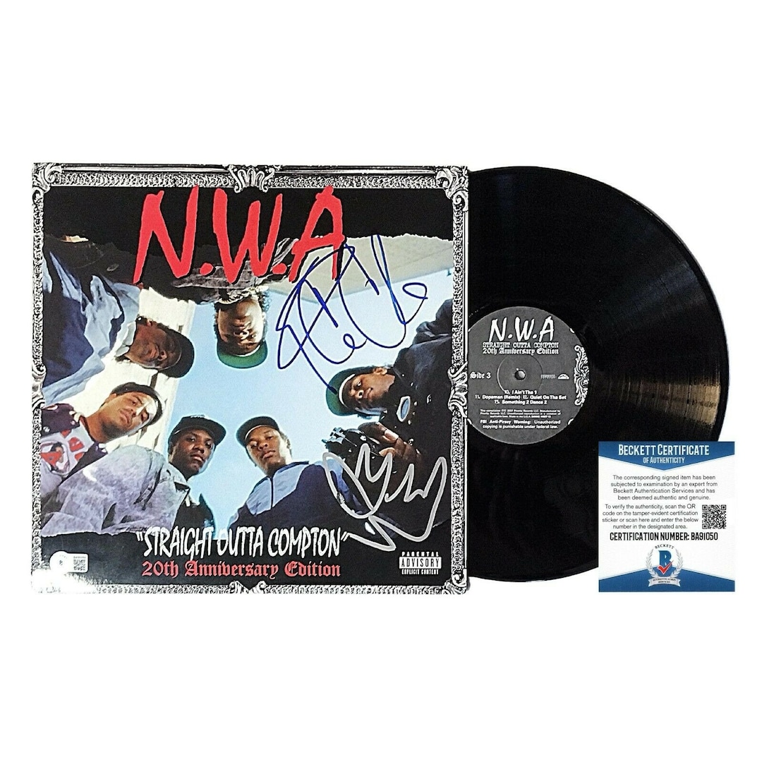 Ice Cube DJ Yella Signed NWA Straight Outta Compton 20th Anniversary ...