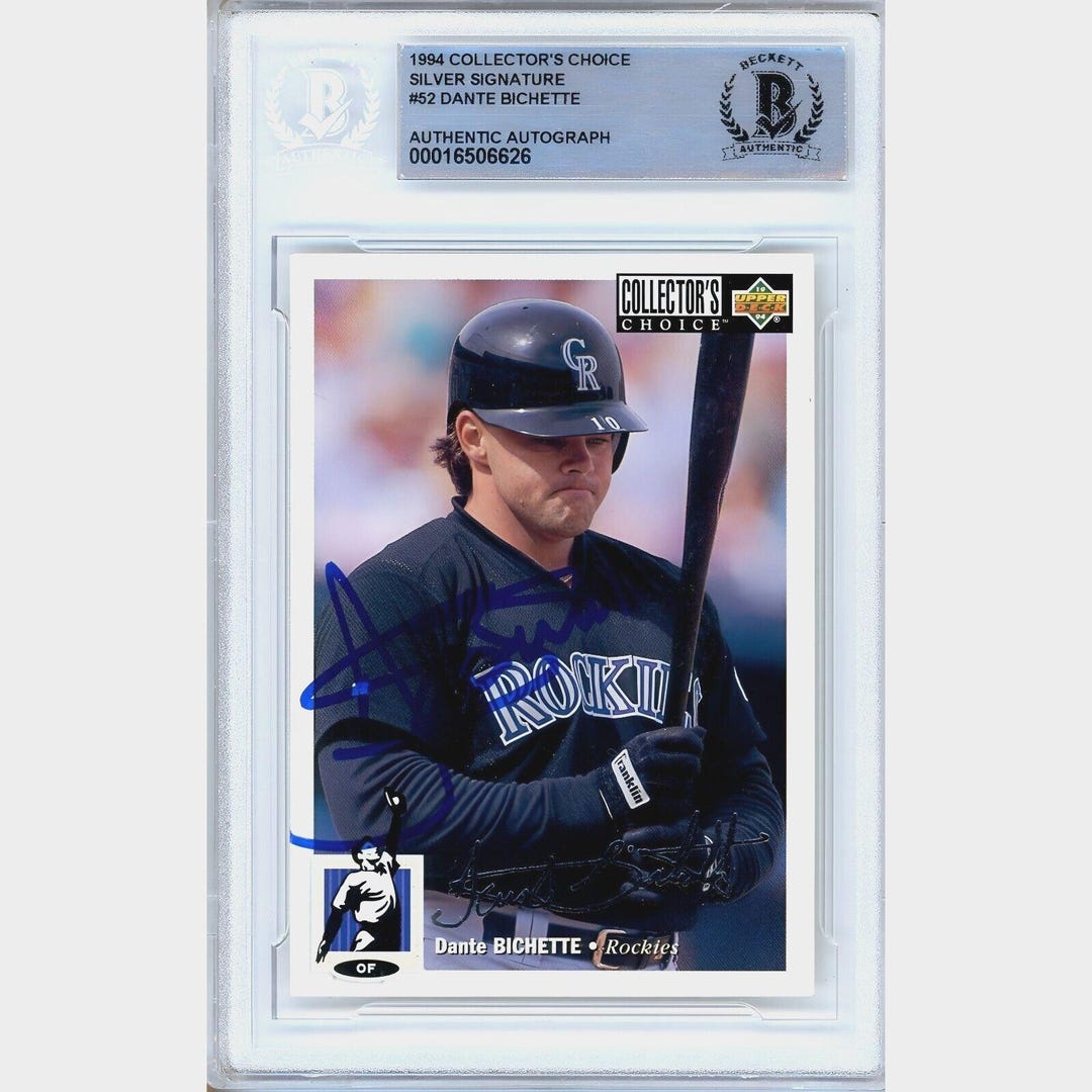 Dante Bichette Autographed 1994 Upper Deck Collector's Choice Silver ...