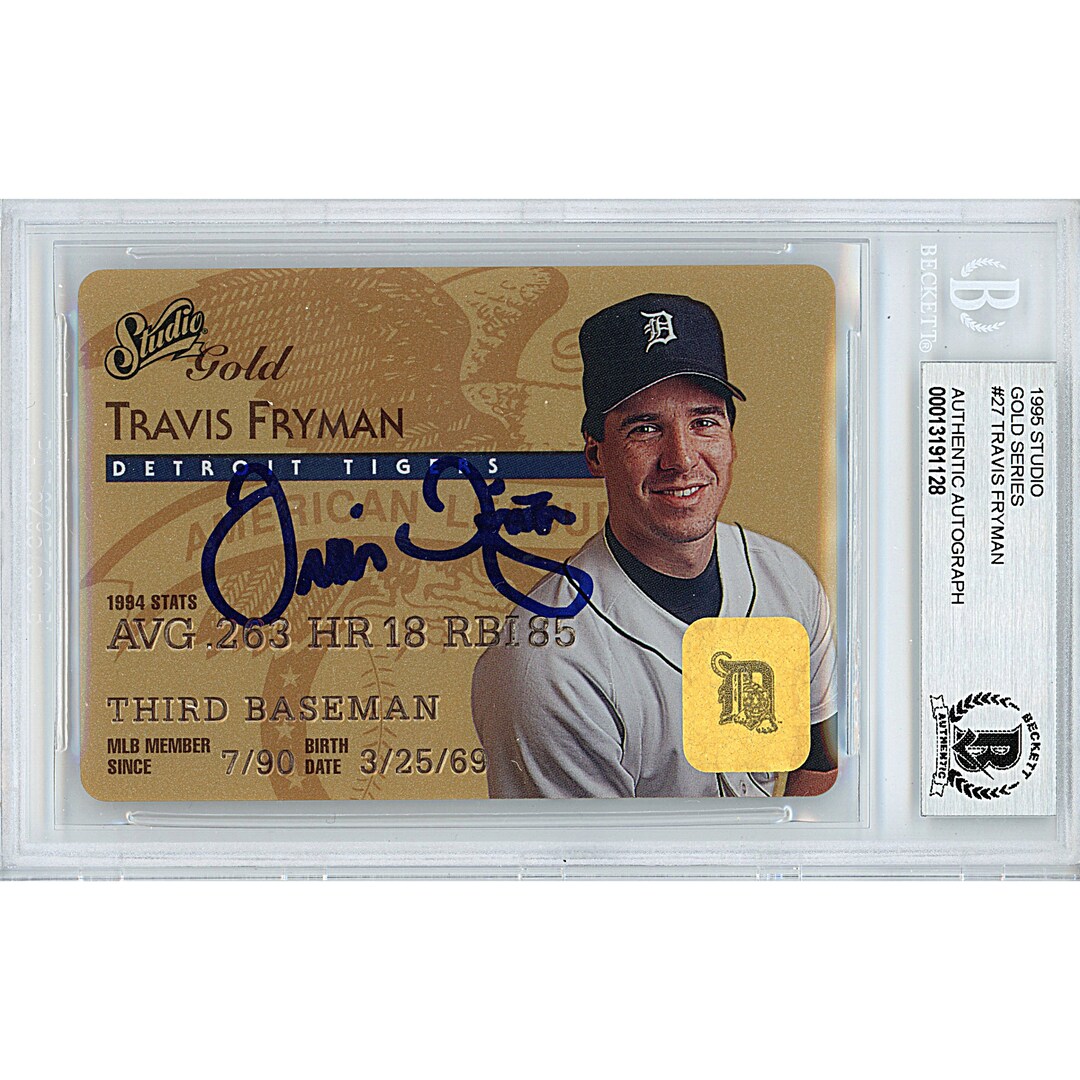 Travis Fryman Signed Detroit Tigers 1995 Studio Gold Baseball - Etsy