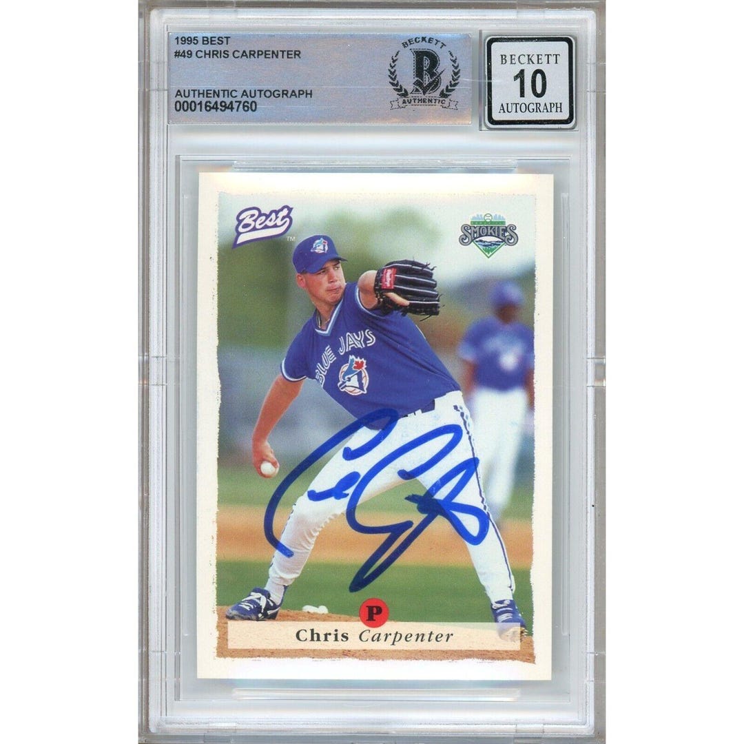 Chris Carpenter Autographed 1995 Classic Rookie Baseball Card 49 HOF ...