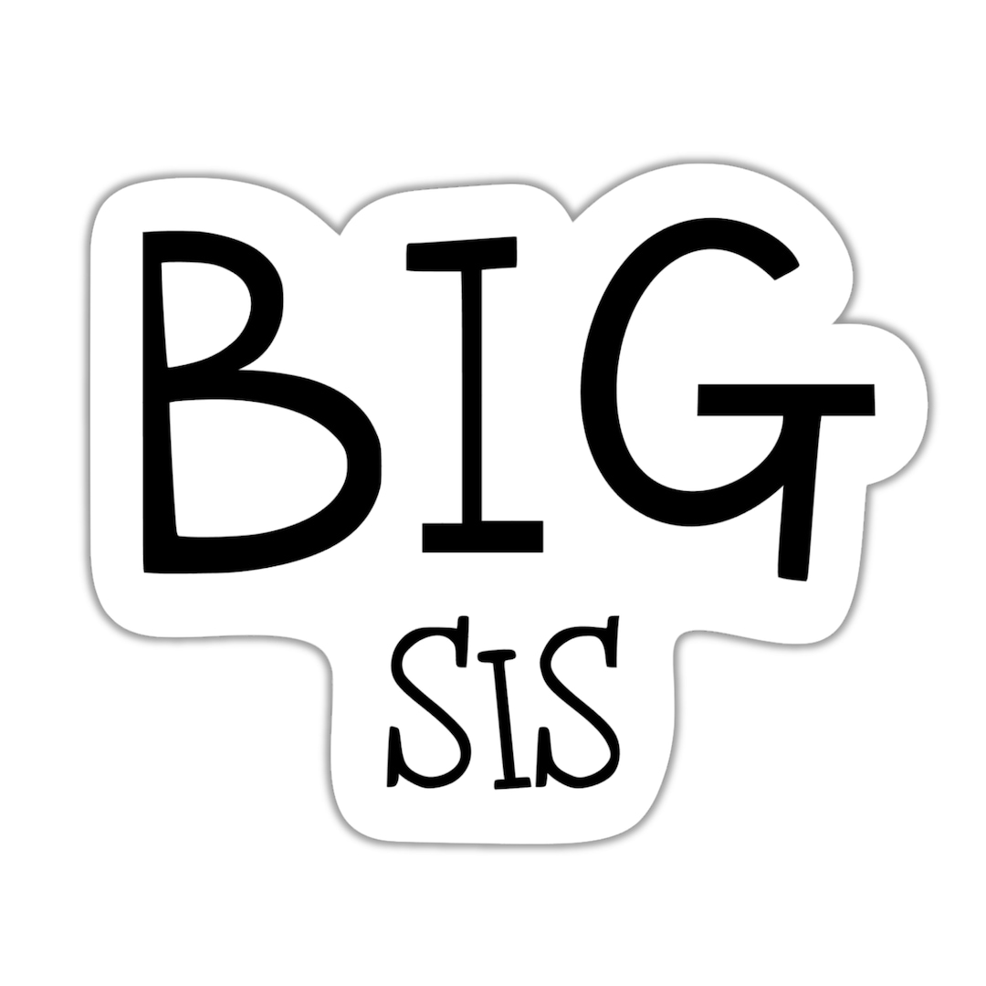 Big Sis Matte Sticker, Older Sister Gift, Cute Laptop Stickers, From ...