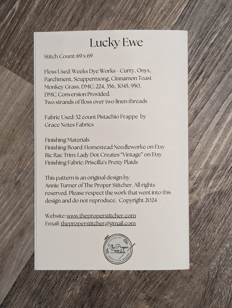 Lucky Ewe - Cross Stitch Pattern - by the Proper Stitcher - Etsy