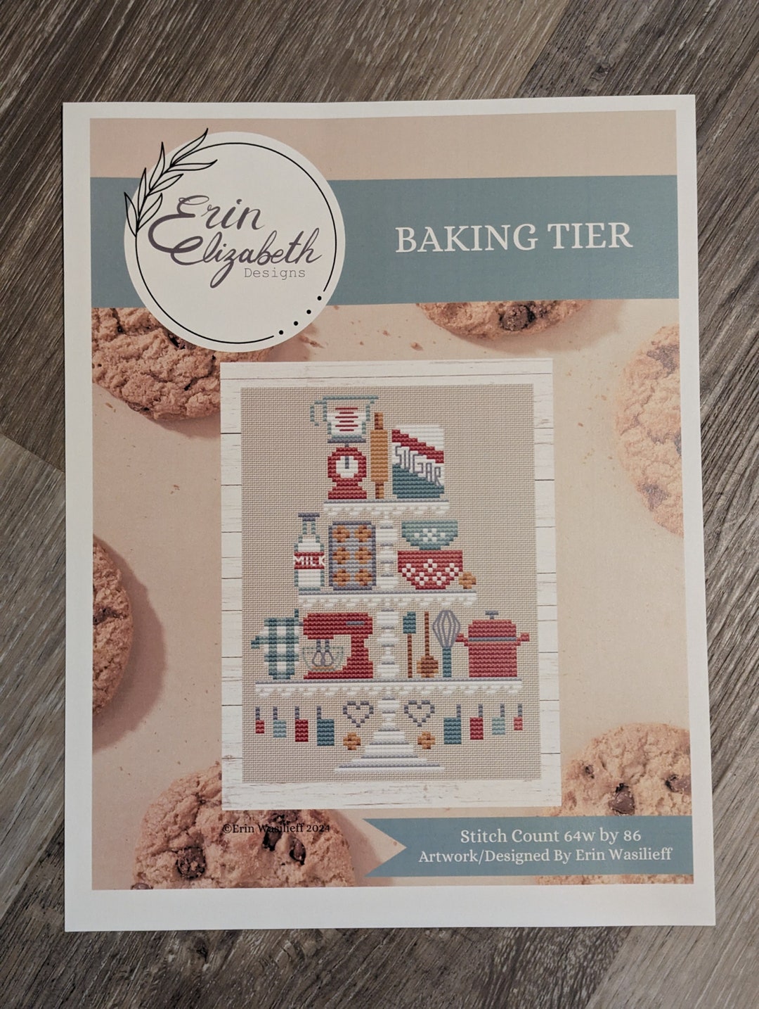 Available Now Baking Tier Cross Stitch Pattern by Erin Elizabeth - Etsy