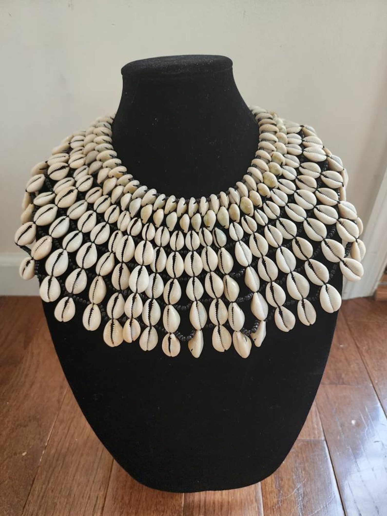 Authentic African Statement Ethnic Cowrie Sea Shell Beaded Tassels ...