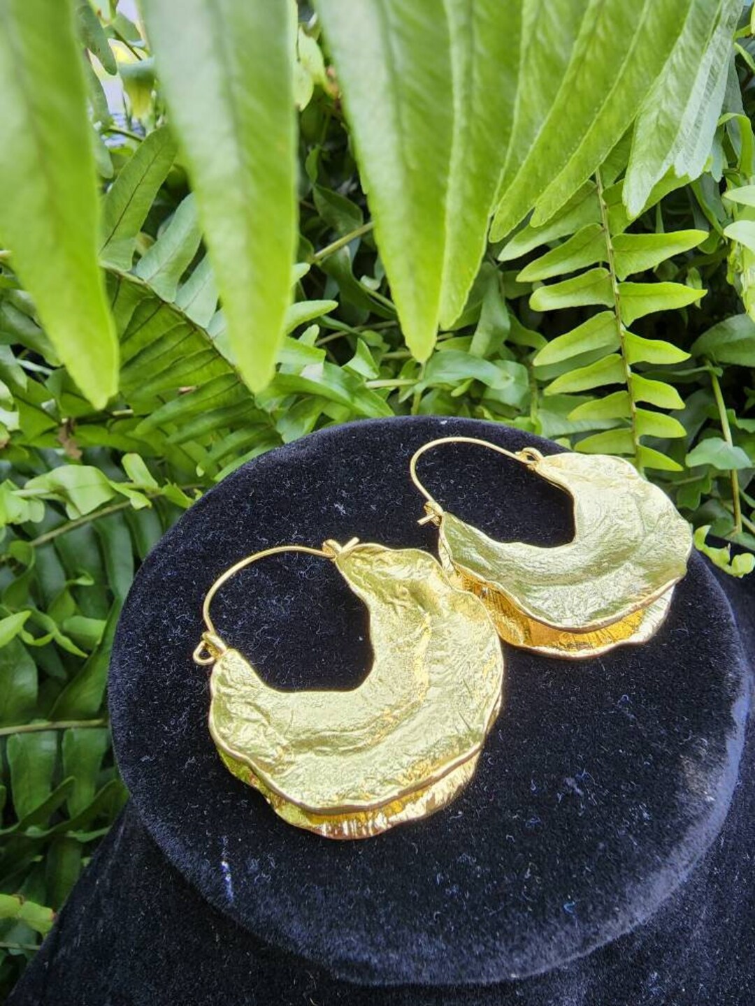 18K Gold-plated Fulani Earrings, African Map, Africa Earrings, Big ...