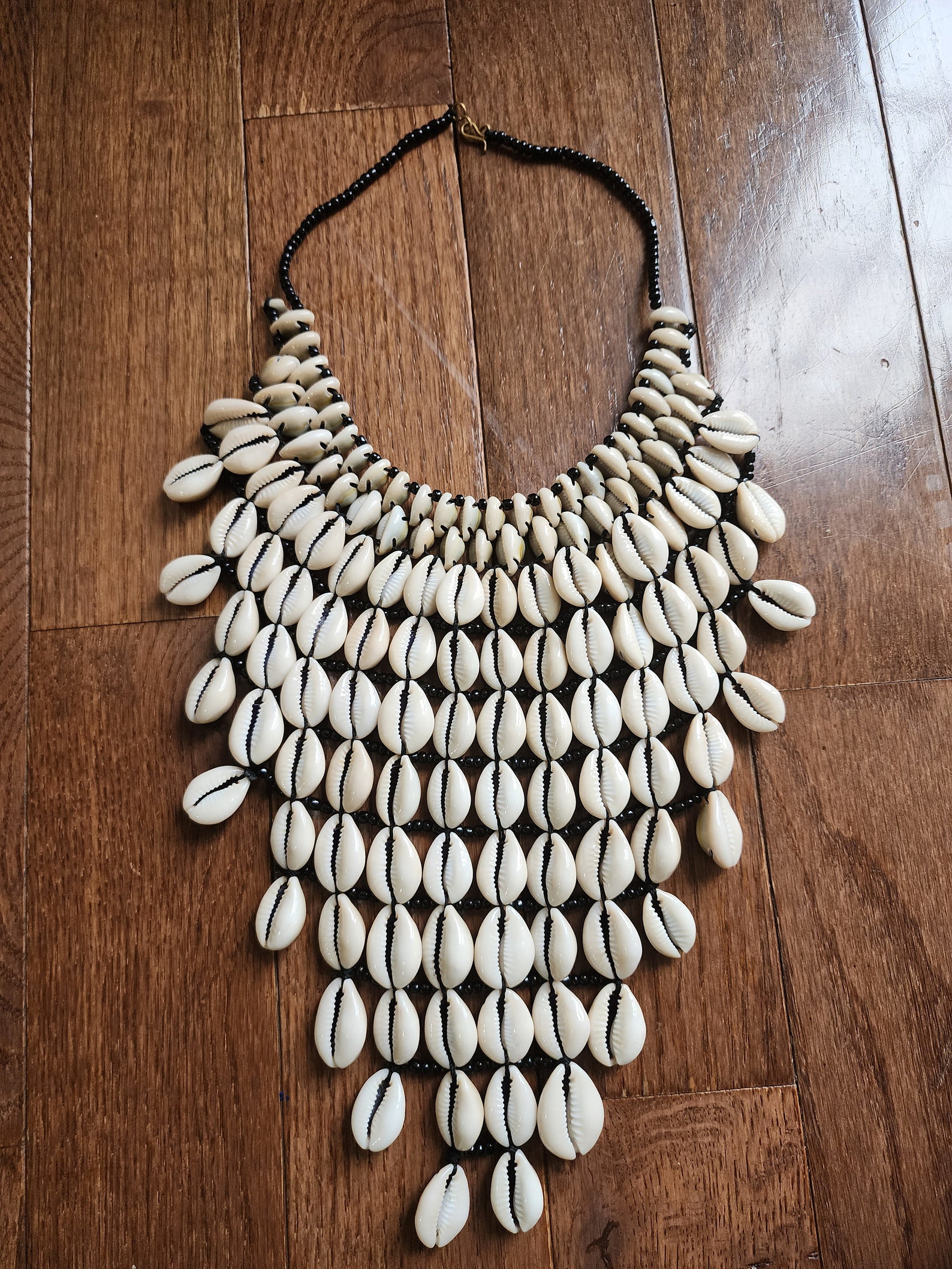 Authentic African Statement Ethnic Cowrie Sea Shell Beaded Tassels ...