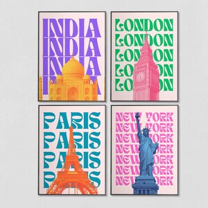 World Landmarks Art Prints Digital Download - Etsy