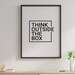 Think Outside the Box Print, Printable Wall Art Print, Digital Download ...