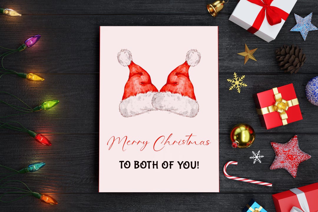 Merry Christmas to Both of You Card- Couple Christmas Cards, Xmas Card ...