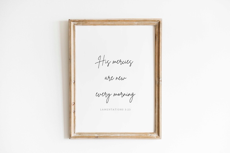 Lamentation 6:23 Bible Verse Printable His Mercies Are New - Etsy