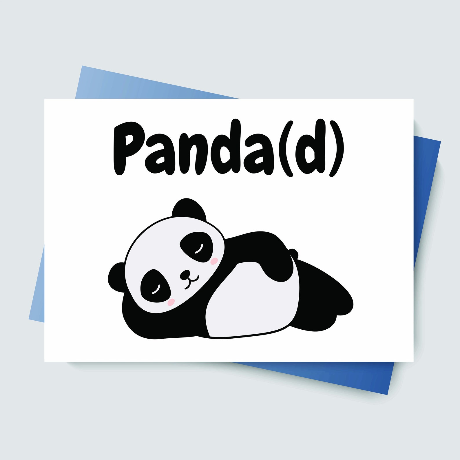 Funny Fathers Day Card, Father's Day Gift, Panda Greeting Card, Digital ...