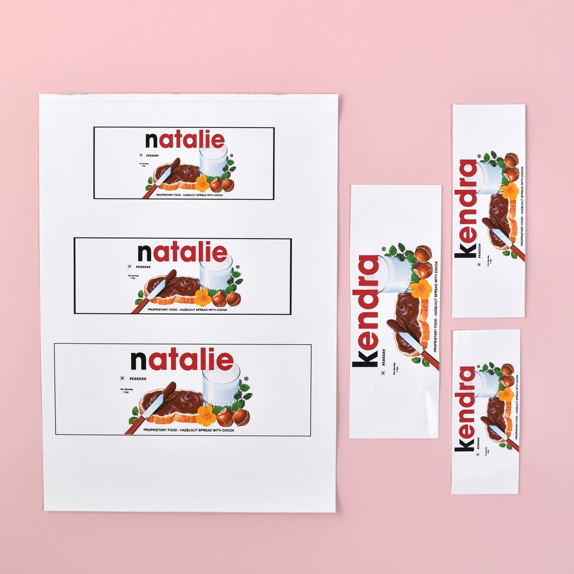 Personalised Nutella Jar Label Digital File - Etsy Australia