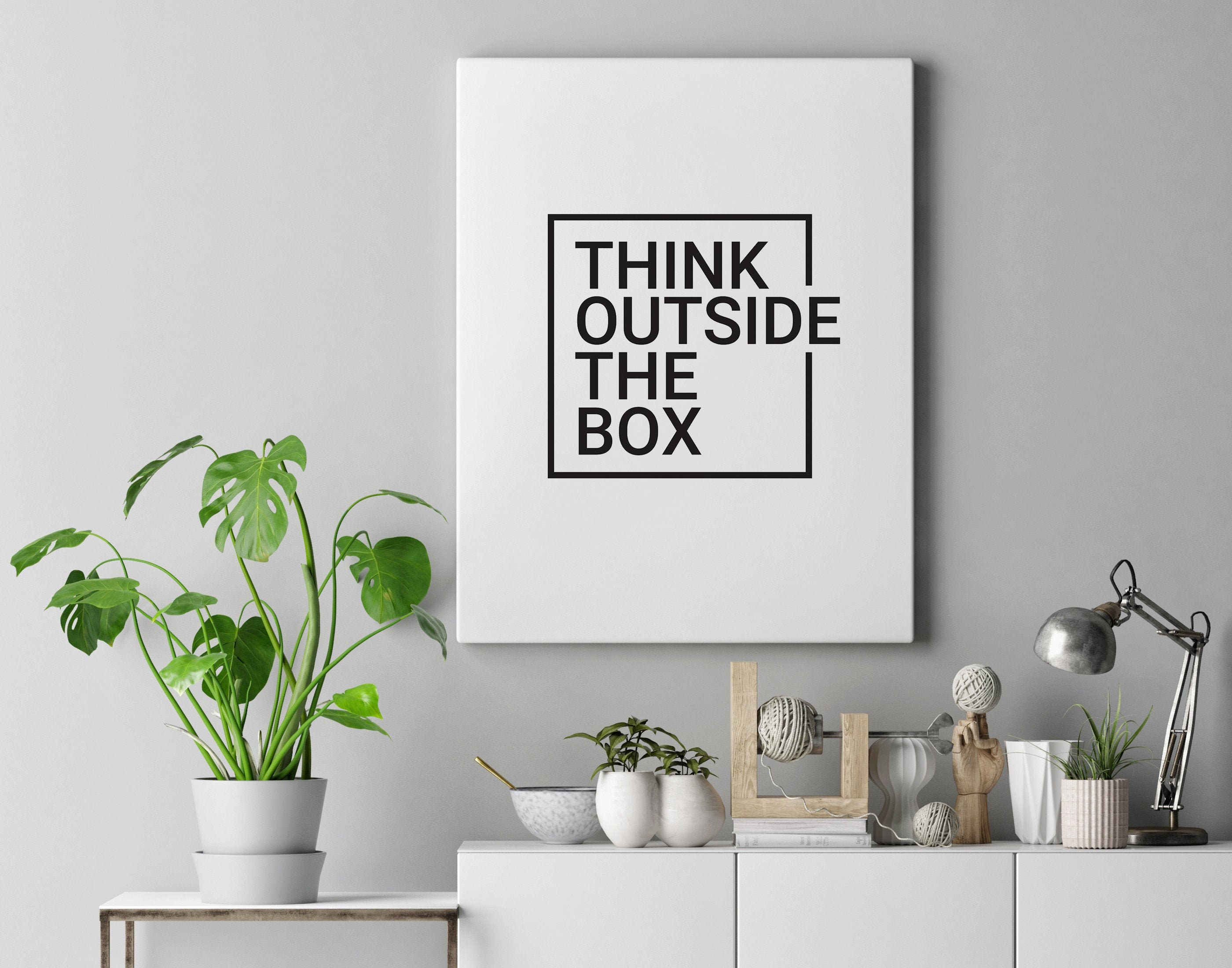 Think Outside the Box Print Printable Wall Art Print Digital - Etsy