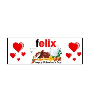 Valentines Day Gift, Personalized Nutella Jar Label, Nutella Label With ...
