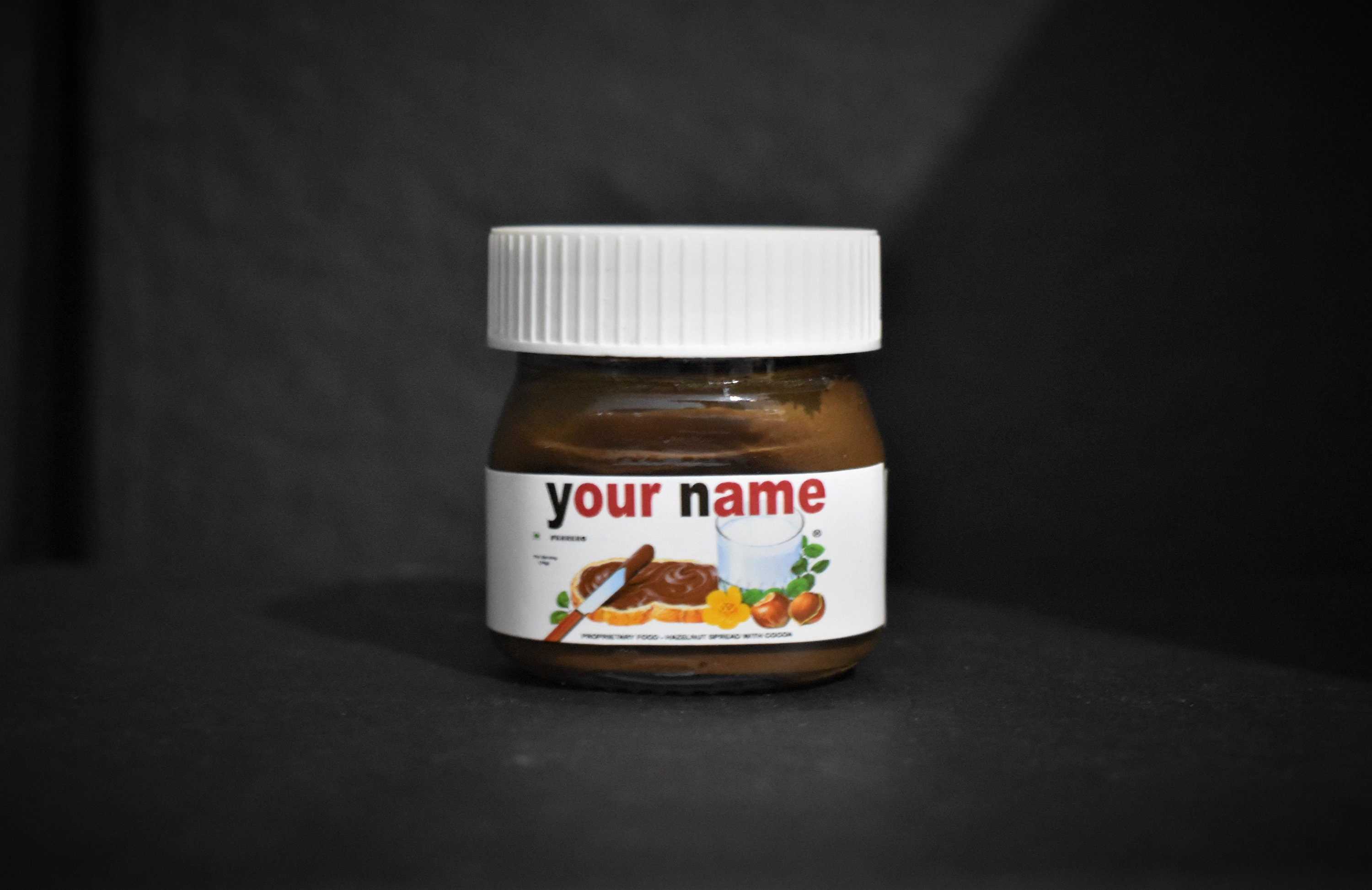 Personalised Mini Nutella Jar Label Digital File - Etsy