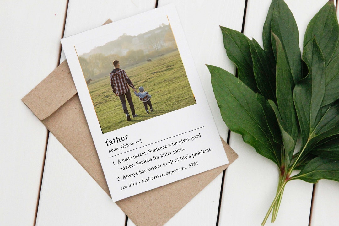 Father Definition Photo Card, Personalized Picture Card, Custom ...