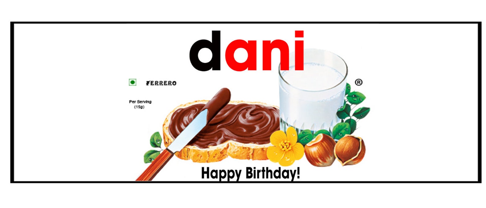 Etichetta Nutella con messaggio etichetta personalizzata | Etsy