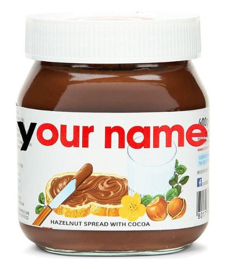 Personalised Nutella Jar Label Digital File - Etsy