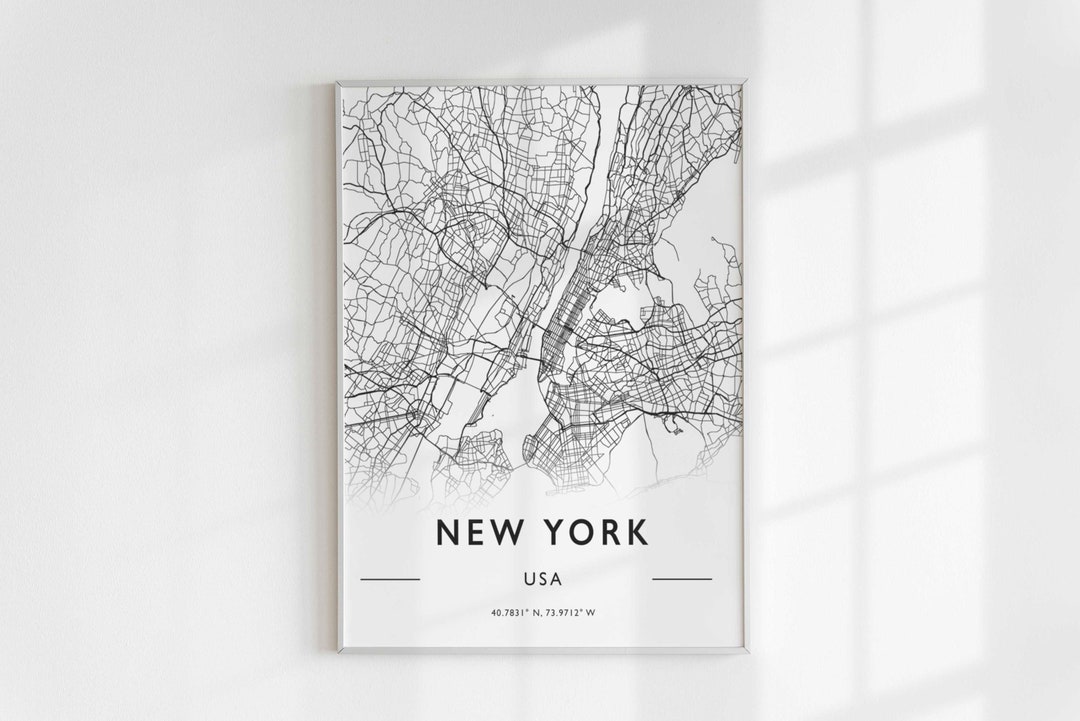 Personalized City Map Print, Custom Map, Home Town Map, New Home Gift ...
