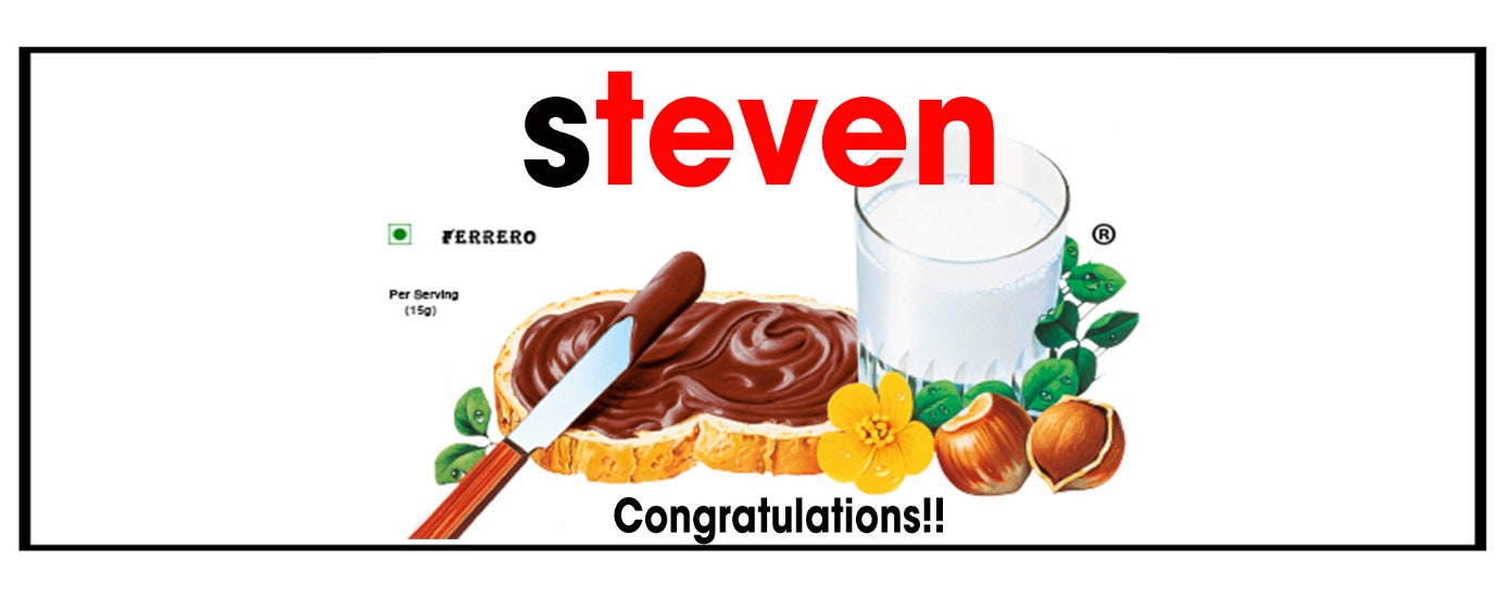 Nutella Label With Message Personalised Nutella Jar Label - Etsy