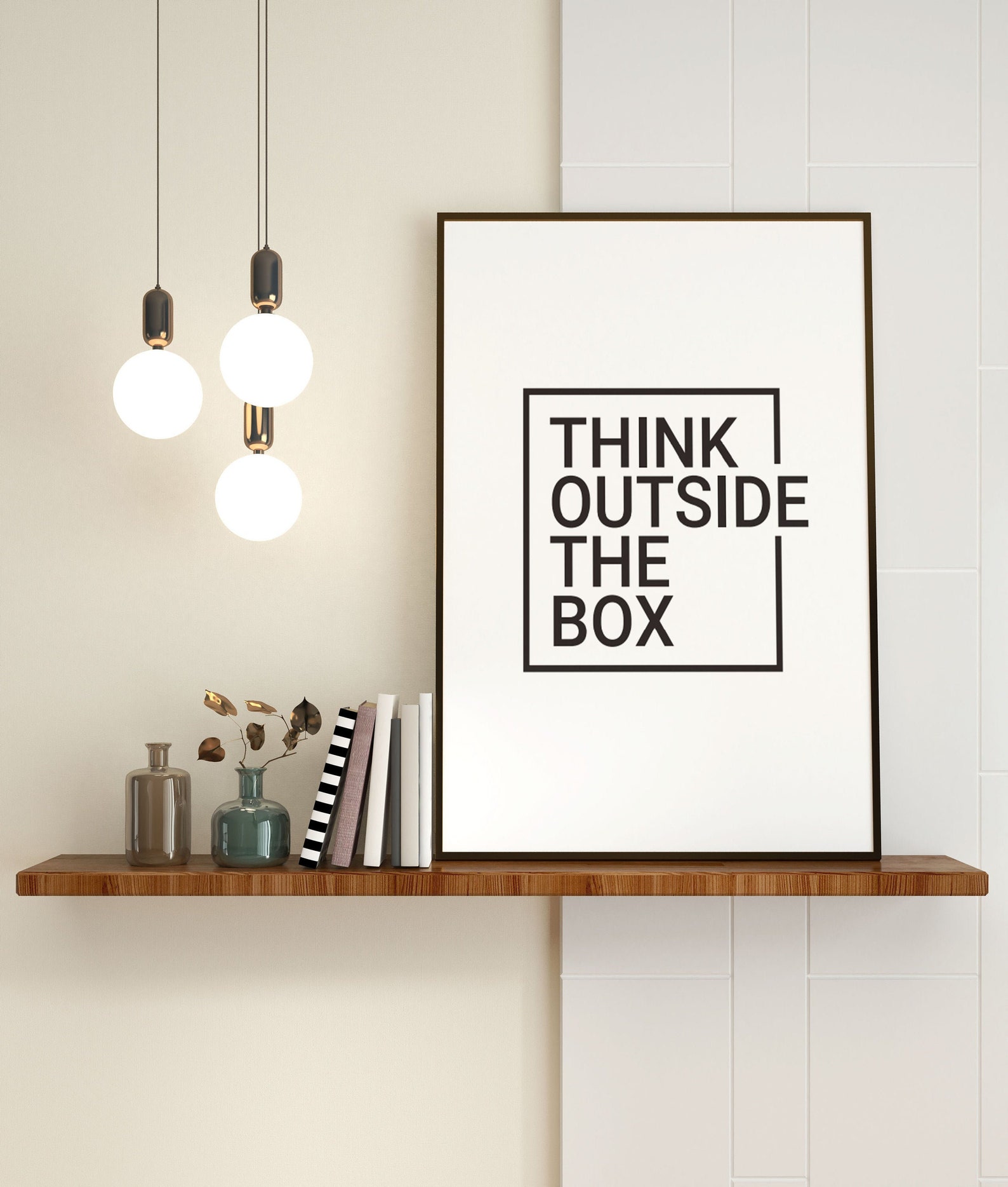 Think Outside the Box Print, Printable Wall Art Print, Digital Download ...