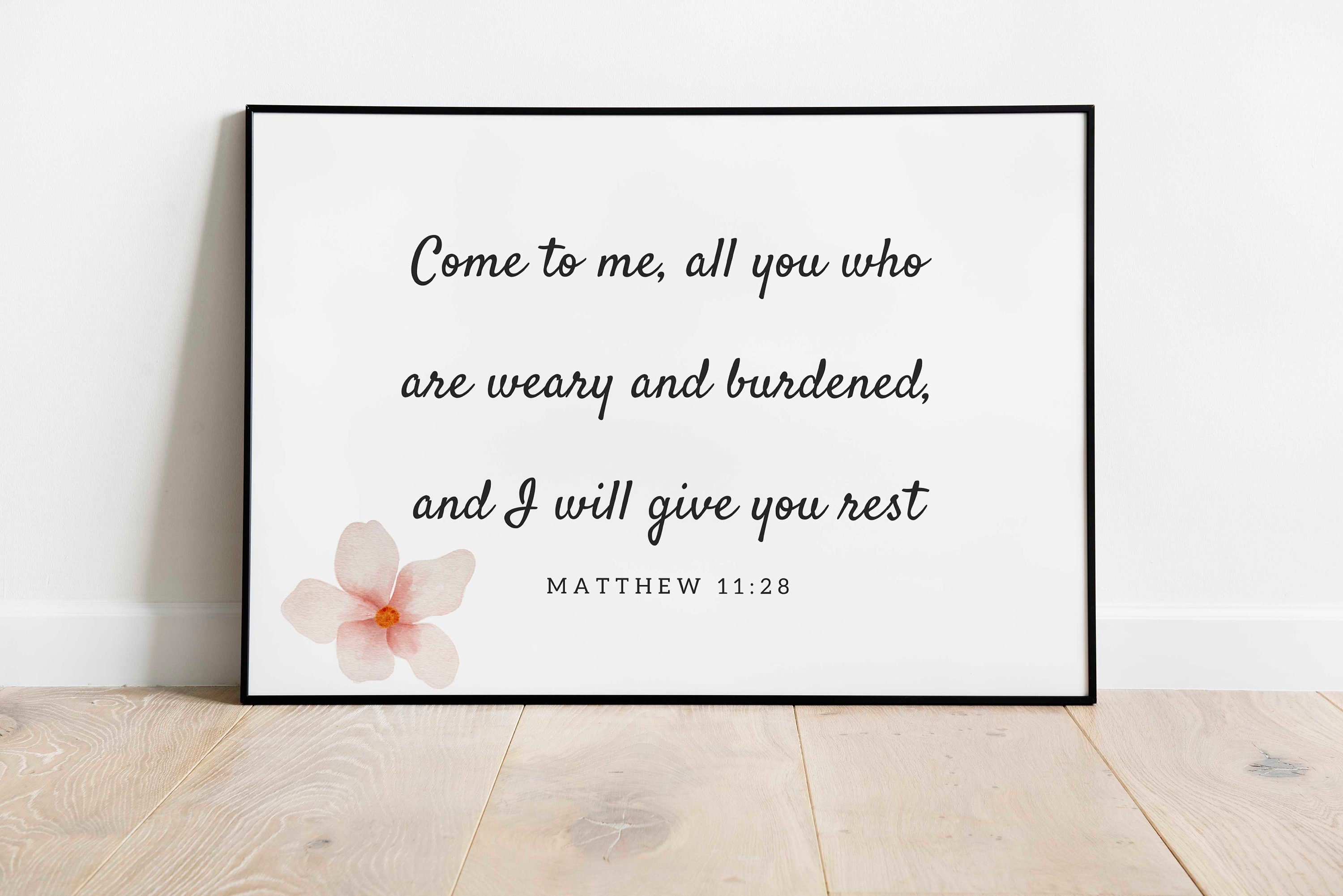 Matthew 11:28, Bible Verse Printable, Bible Quote Prints, - Etsy Australia