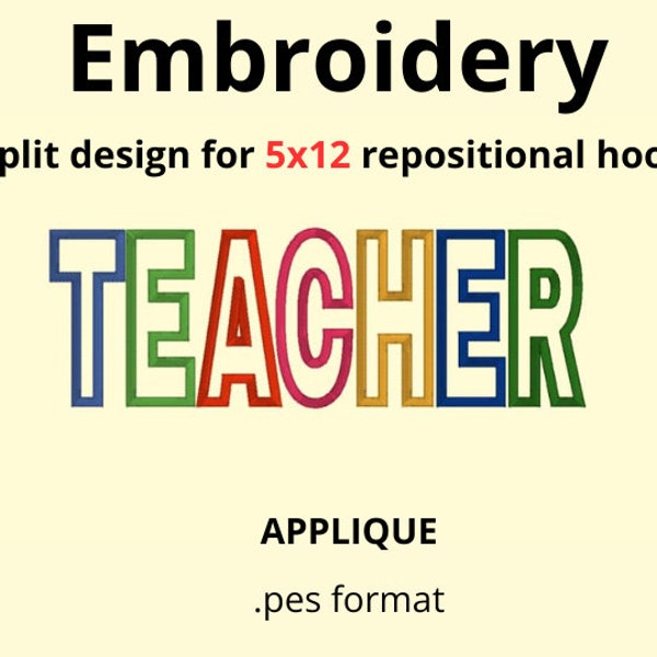 Teacher Embroidery - Etsy