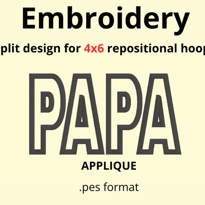 Papa Embroidery - Etsy