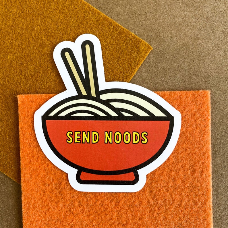 Send Noods Sticker Laptop or Water Bottle Sticker - Etsy UK