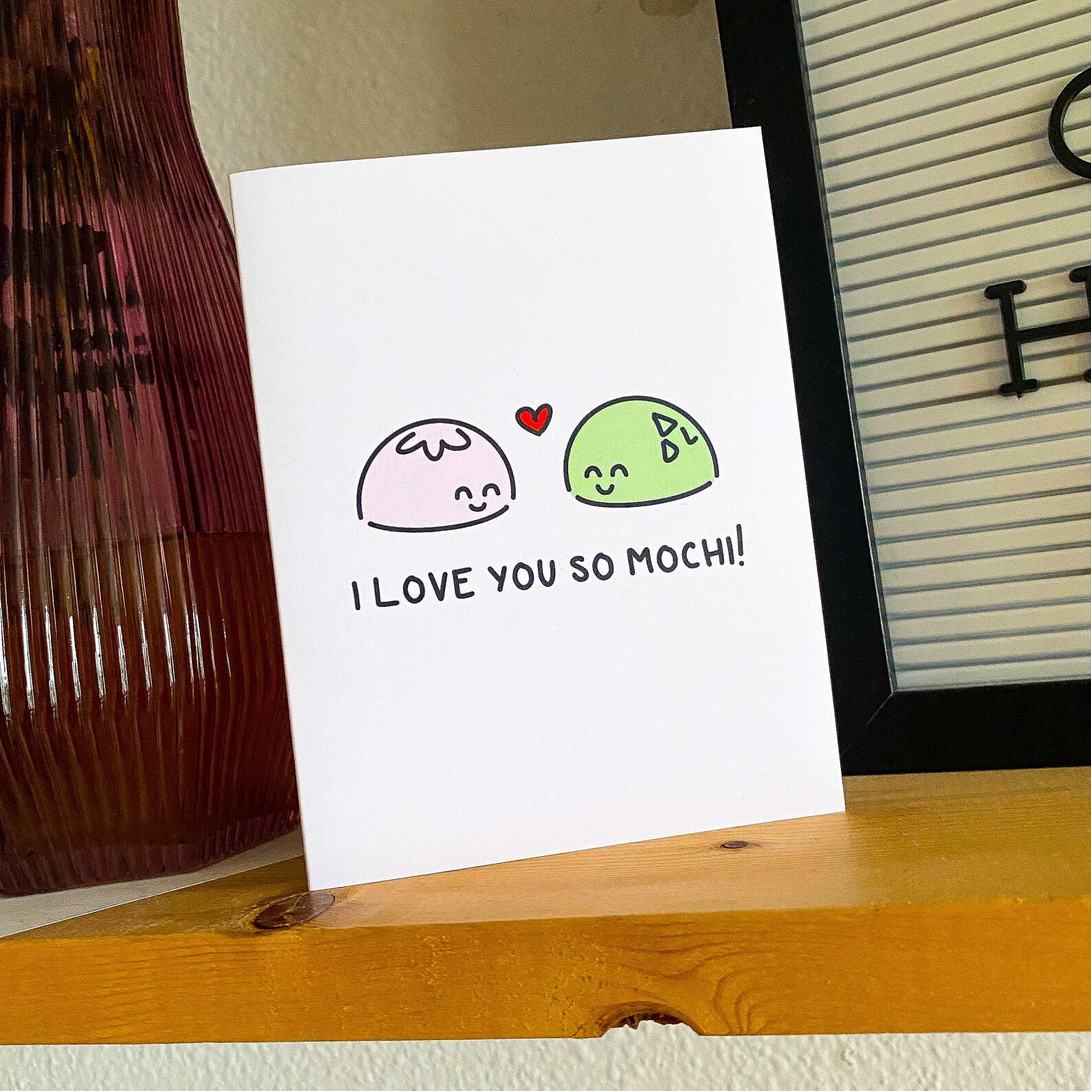 I Love You so Mochi Greeting Card - Etsy