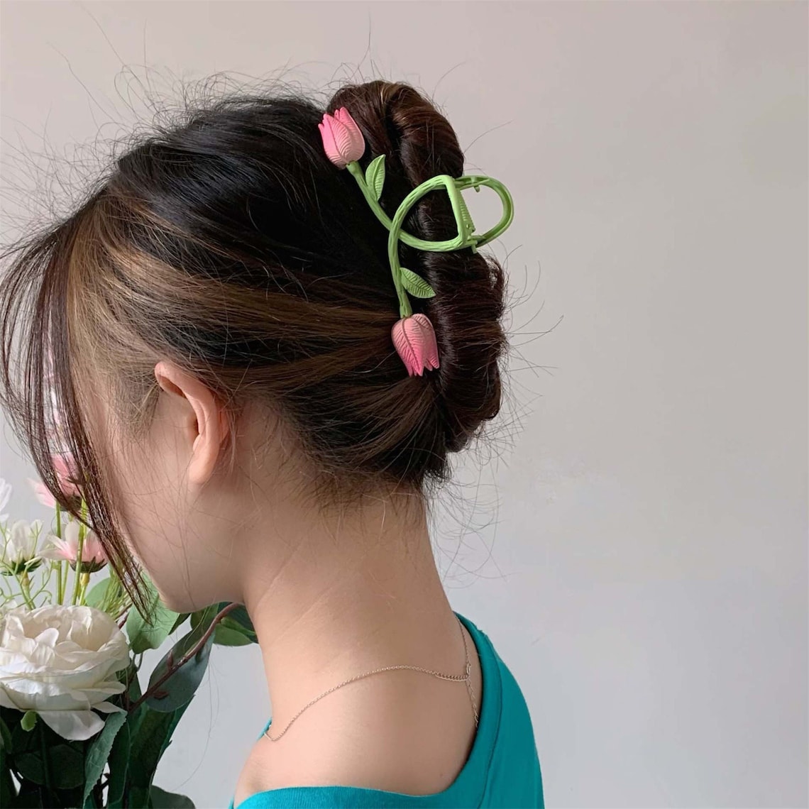 1 Pack Tulip Hair Claws Metal Hair Claws Flower Hair Clip - Etsy