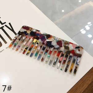 Colorful Tortoise Shell Hair Comb, Acrylic Hair Comb, Hair Accessory ...