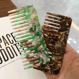 Colorful Tortoise Shell Hair Comb, Acrylic Hair Comb, Hair Accessory ...
