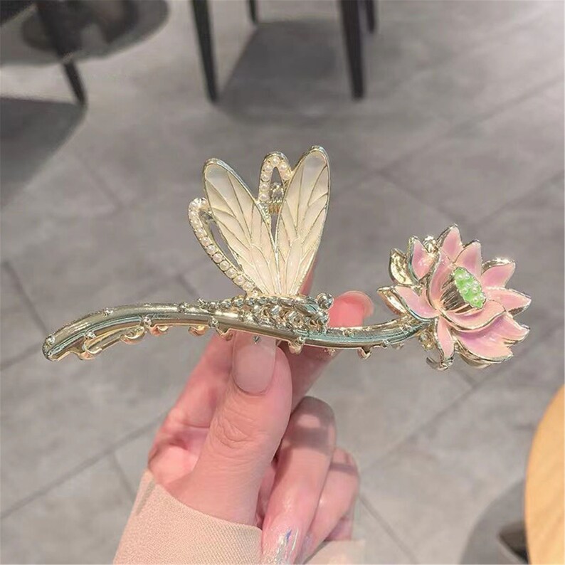 1 Pack Lotus Hair Claws Fairy Hair Clip Metal Hair Claws - Etsy