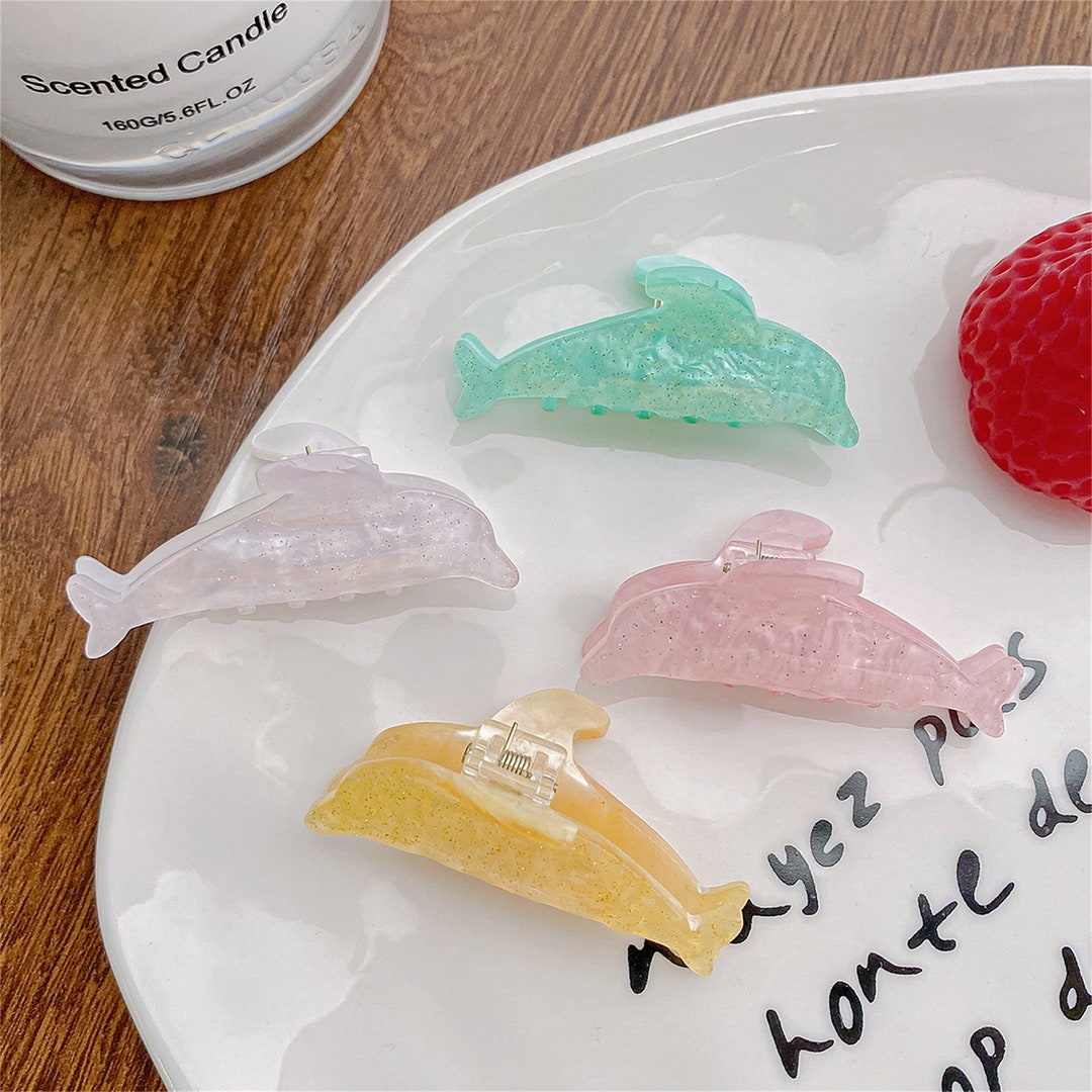 1 Pack Cute Dolphin Hair Claw Candy Color Dolphin Hair Clip - Etsy