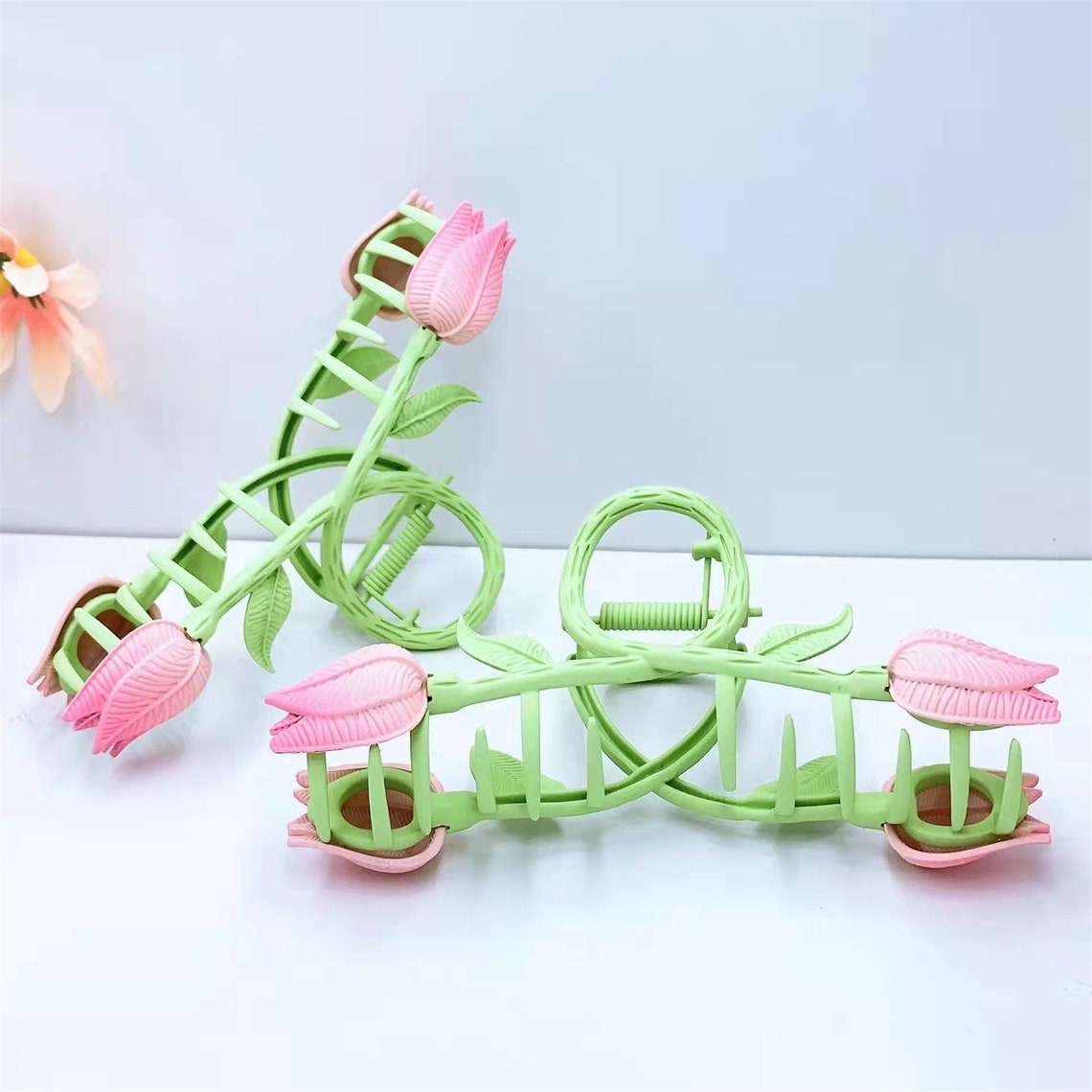 1 Pack Tulip Hair Claws Metal Hair Claws Flower Hair Clip - Etsy