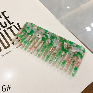 Colorful Tortoise Shell Hair Comb, Acrylic Hair Comb, Hair Accessory ...