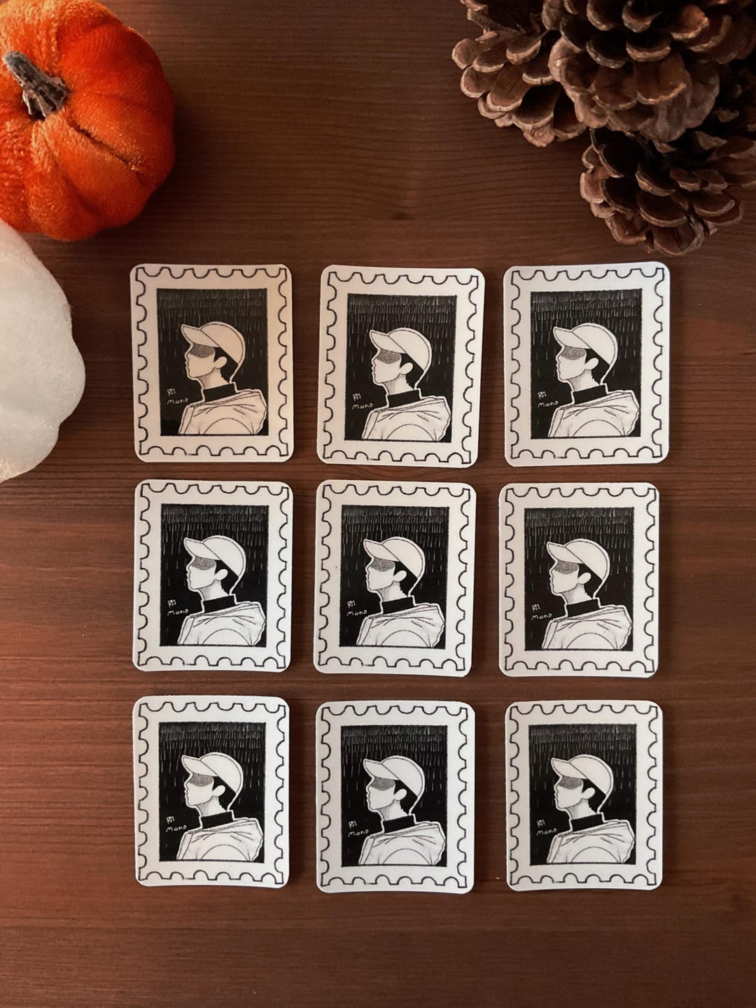 RM Mono Sticker: K-pop Inspired Postage Stamp Art Decal - Etsy