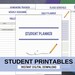Student Planner Printables Back to School Printables - Etsy